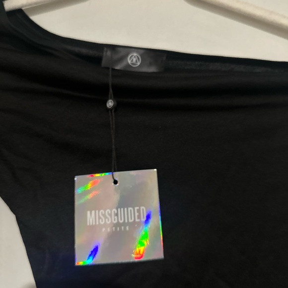 Missguided | Dresses | Nwt Misguided Black One Shoulder Mini Dress ...